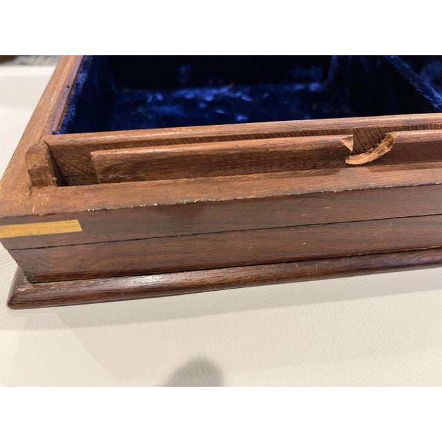 1950s Vintage Rosewood Keepsake Box With Brass Inlay | Chairish