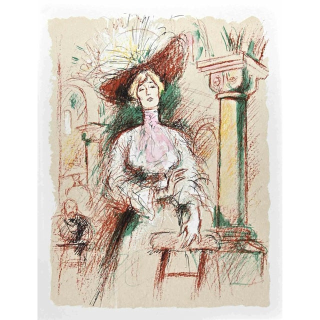 Jacques Pecnard, Woman, Lithograph, Mid-20th Century | Chairish