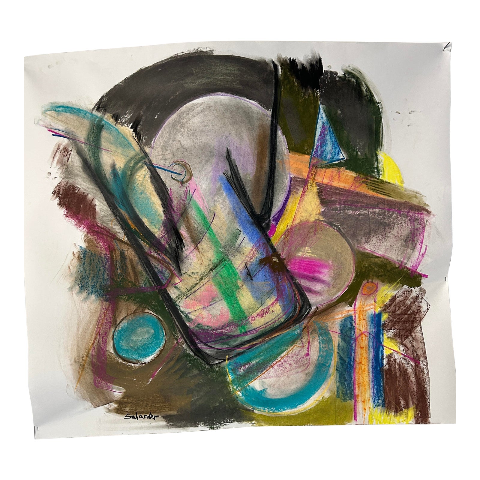 Abstract Expressionism on Paper by Erik Sulander Using Pastels as a ...