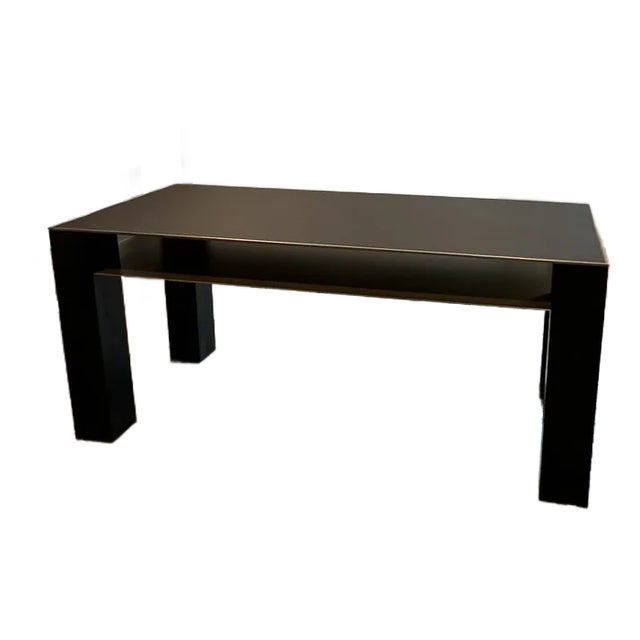 Leather Inlay Desk | Chairish