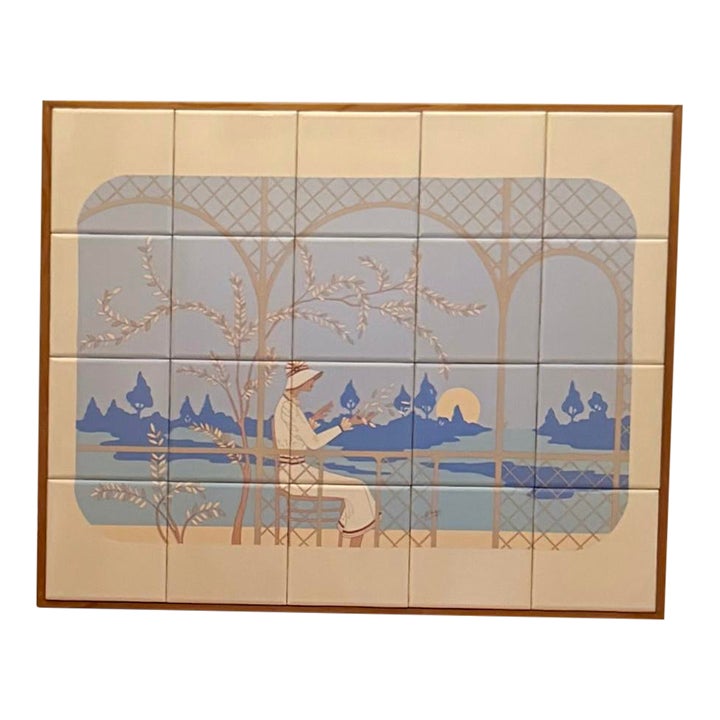 Large Vintage Poole Pottery (England) Tile Wall Hanging: "Art Deco ...