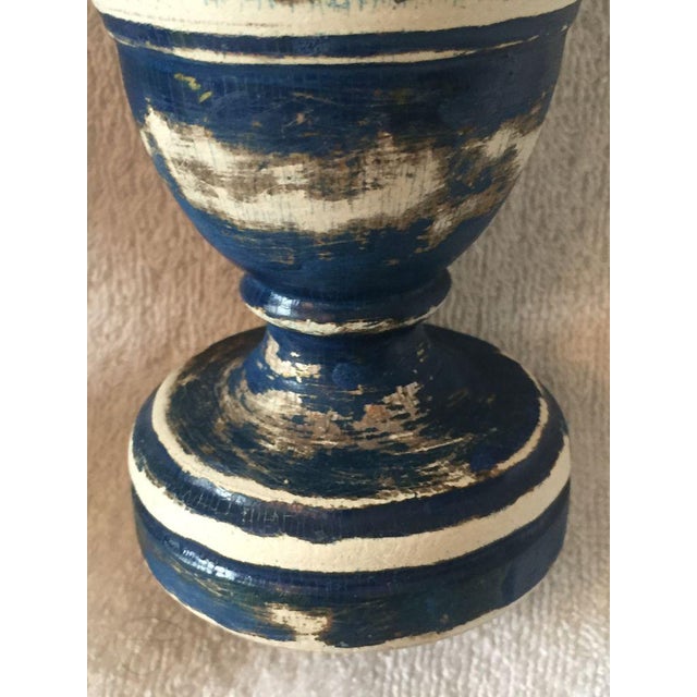 19th Century Italian Bases in Hand-Carved Wood, Lacquered in Shades of ...