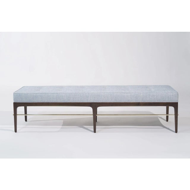 Linear Bench in Dark Walnut and Brass Series 72 by Stamford Modern ...