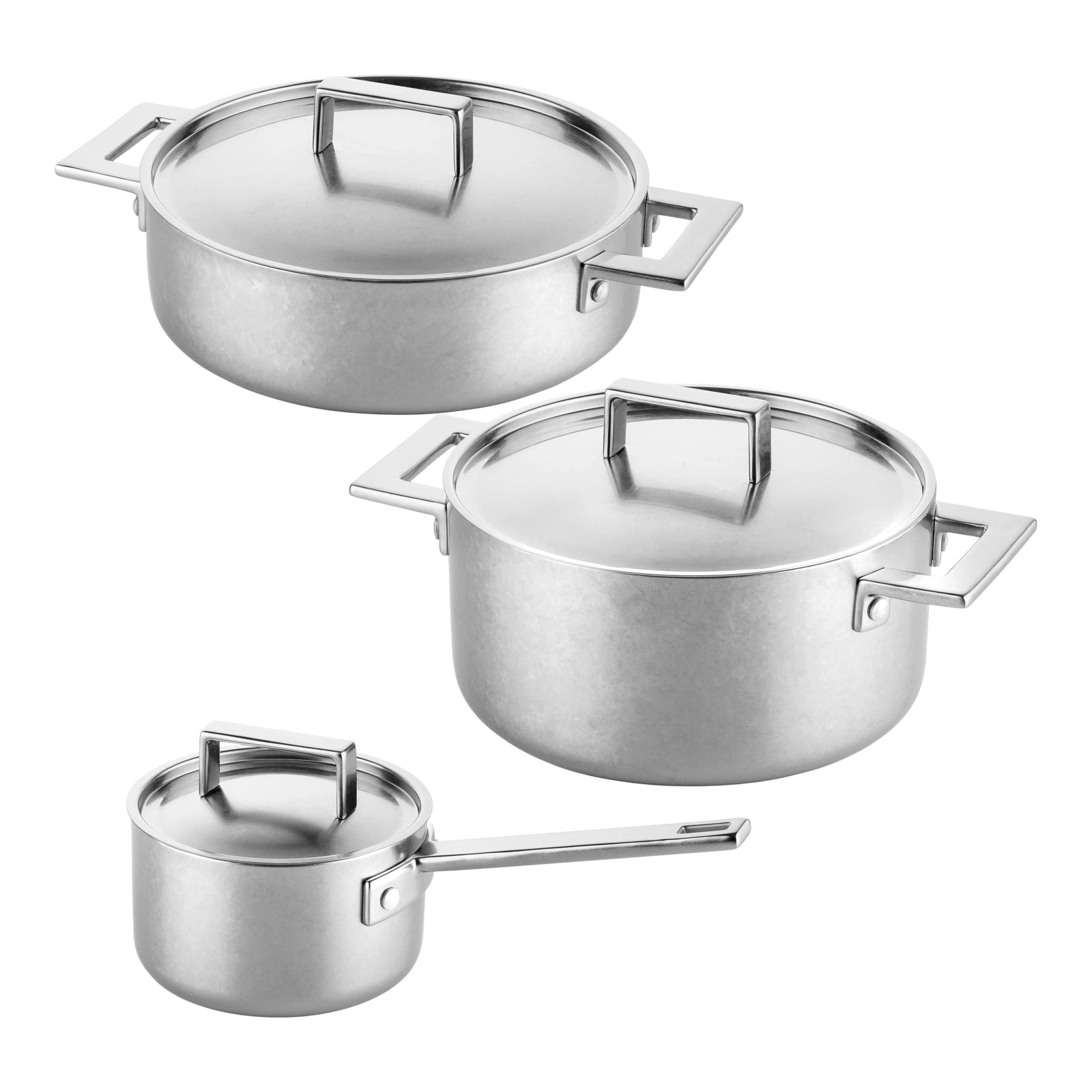 Mepra Attiva 6-Piece Cookware Set, Pewter | Chairish
