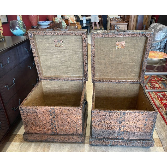 Arenson Studio Copper Chests, 1970s | Chairish