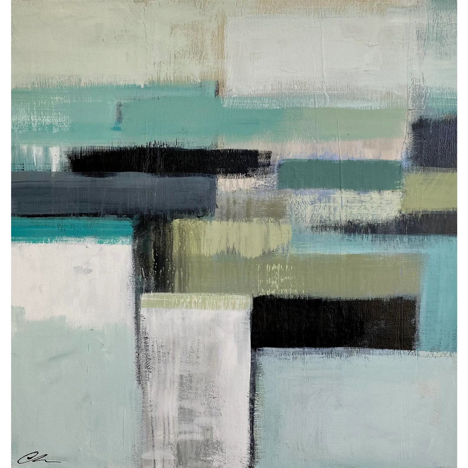 "Landscape Illusion 1" Contemporary Abstract Expressionist Acrylic ...