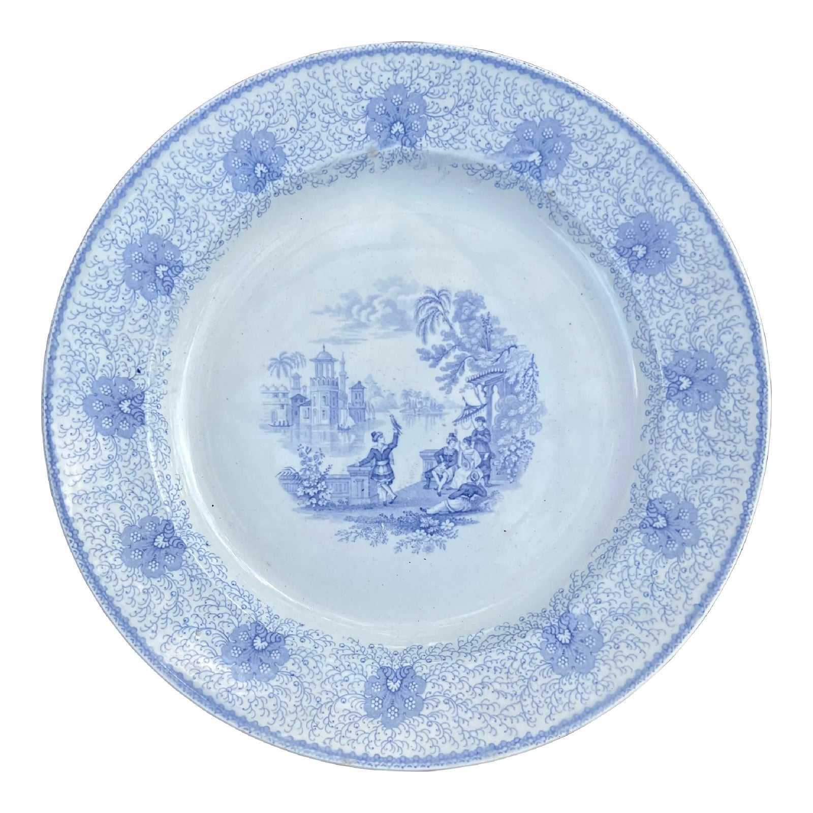 Antique English “Persia” William Adams Blue and White Transfer Plate ...