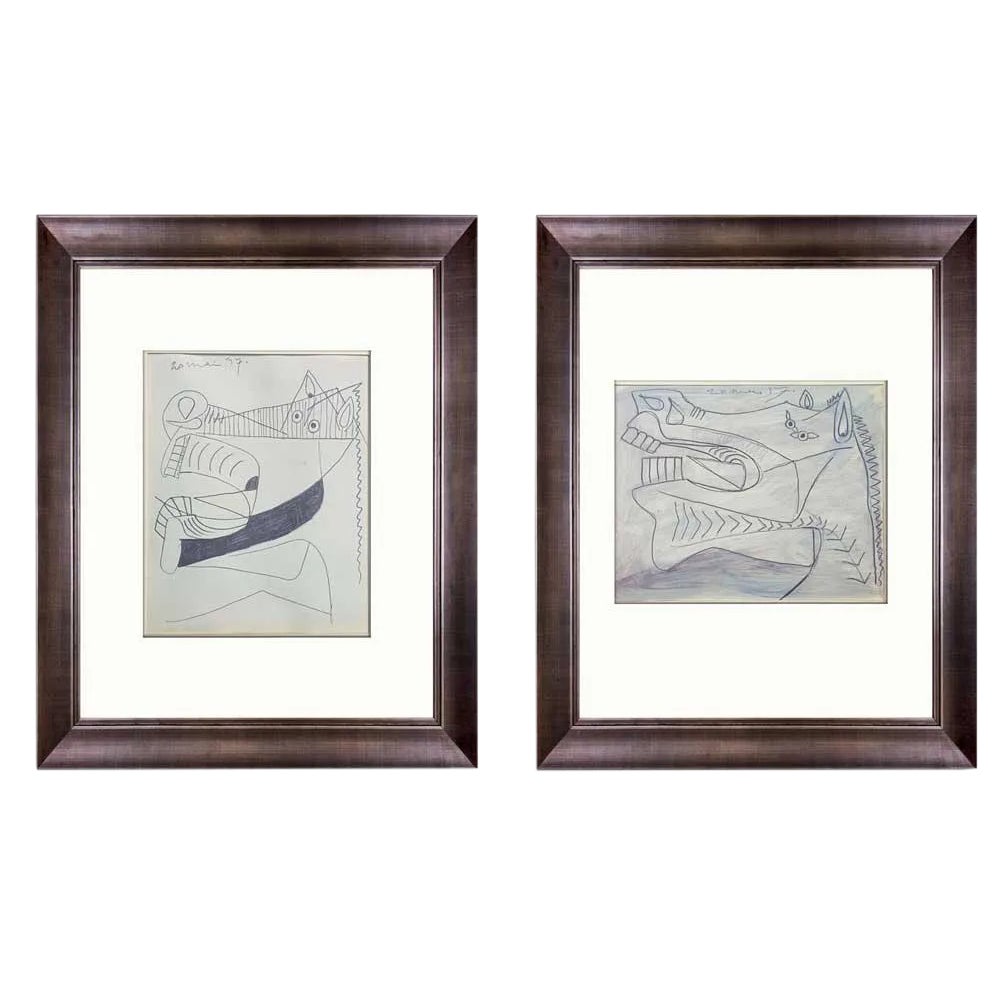1990s Pablo Picasso Guernica Horse Study Ltd Edition Lithograph Prints ...