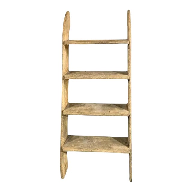 Four Step Wood Ships Deck Ladder | Chairish