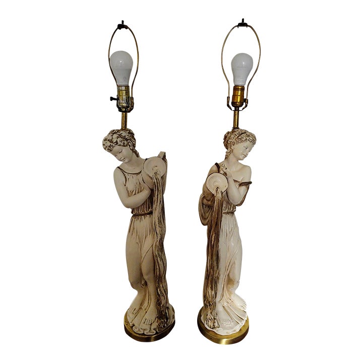 1959 Figural Lamps by Universal Statuary - Set of 2 | Chairish