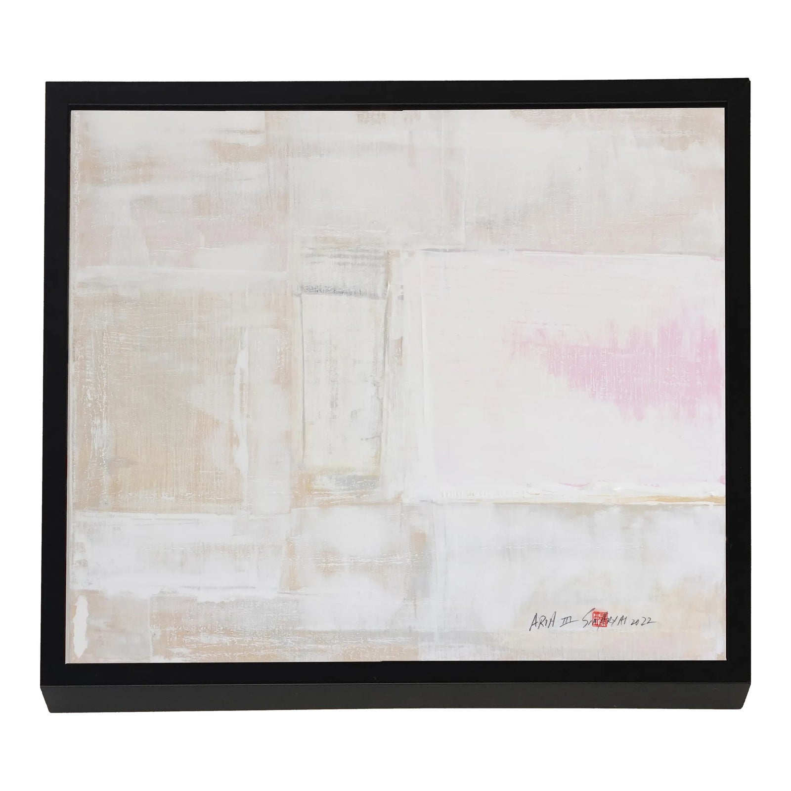 "Aria. III" Abstract Modern Framed Mixed-Media Painting | Chairish