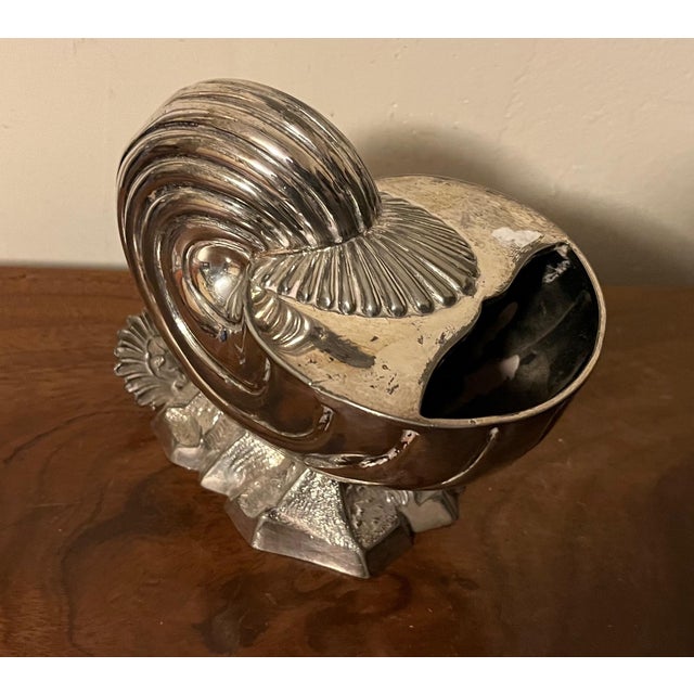 Antique 19th Century Sheffield Silver Plate Nautilus Shell Spoon Warmer ...
