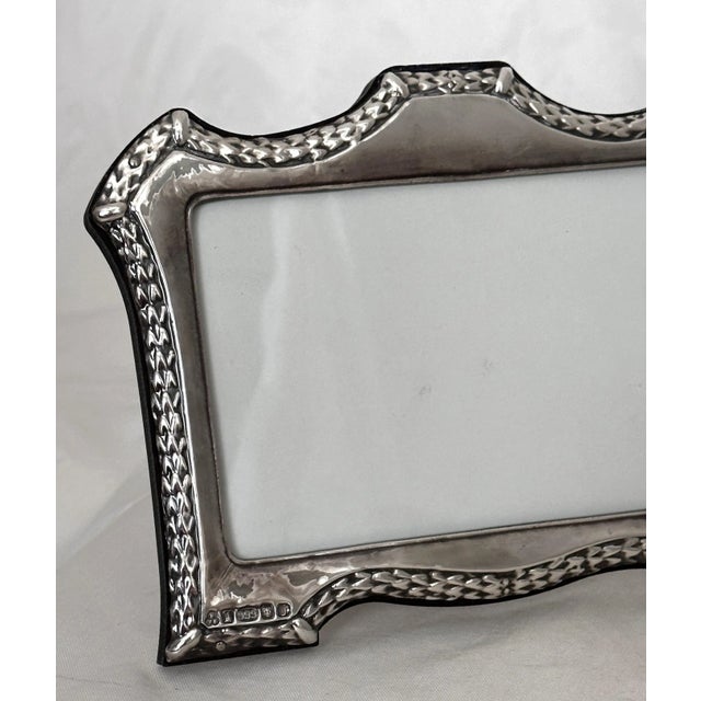 2010 English Sterling Silver Rectangular Photo Picture Frame | Chairish