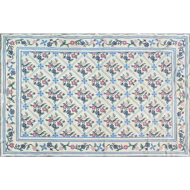 Vintage European Needle Point Rug, as Is | Chairish