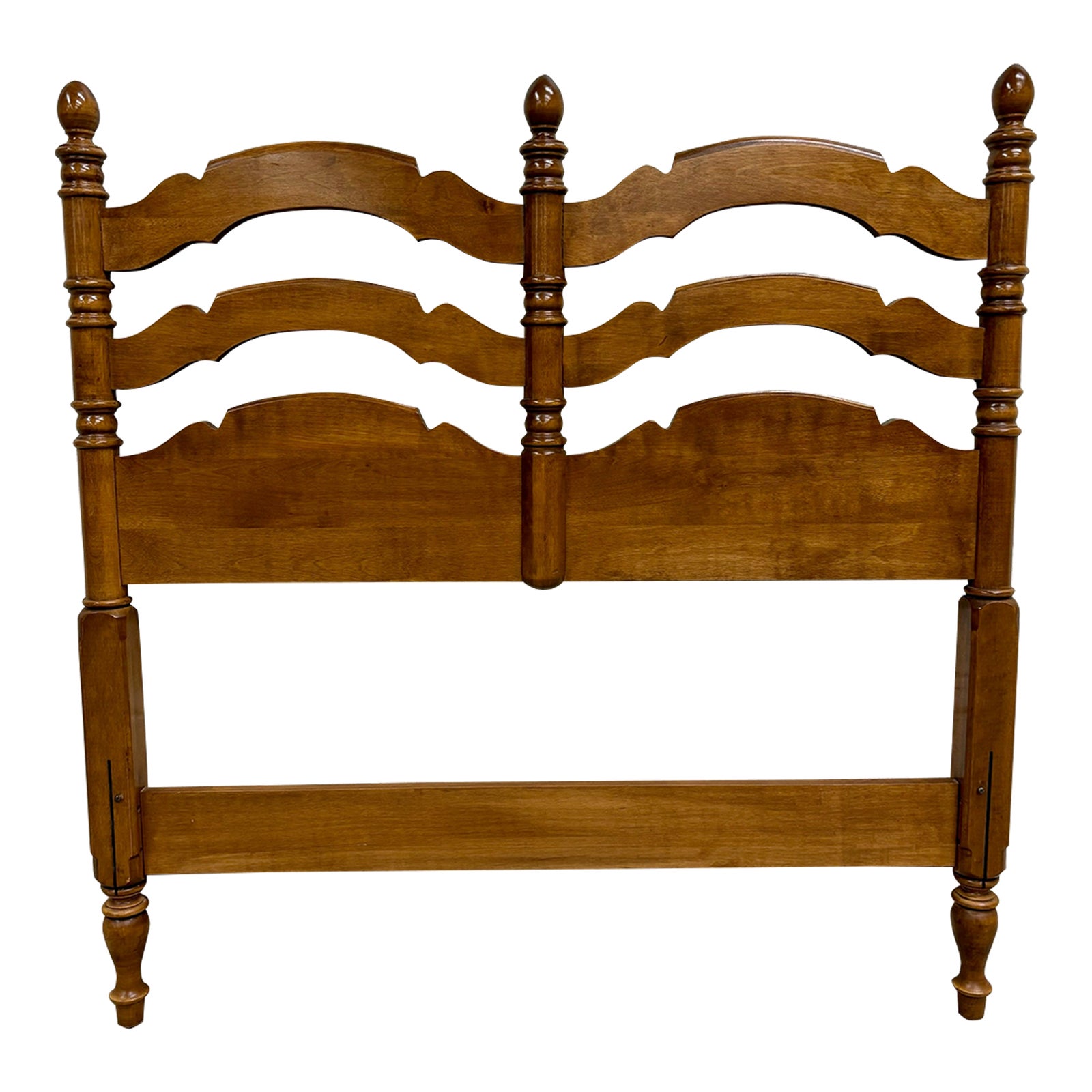 Vintage Ethan Allen Heirloom Nutmeg Maple Twin Size Colonial Style ...