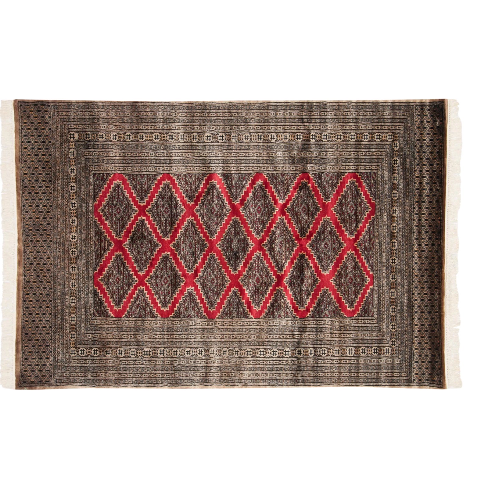 Vintage Fine Pakistani Turkmen Design Rug - 4'1" X 6'1" | Chairish