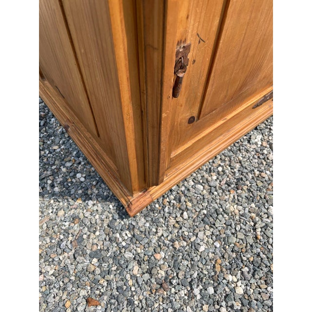 Vintage Rustic Pine Bedside Table | Chairish