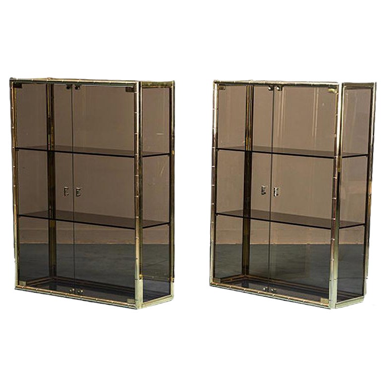 Golden Metal Display Case, 1970s | Chairish