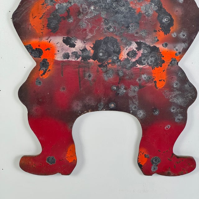 Vintage Cast Iron Double Sided Cowboy Shooting Gallery Target, in Red ...