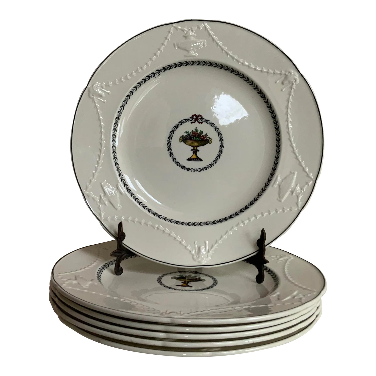 Antique Spode Dinner Plates- Set of 6 | Chairish