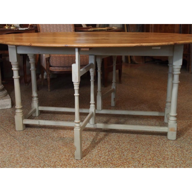 19th Century Swedish Peach Pine Dining Table | Chairish