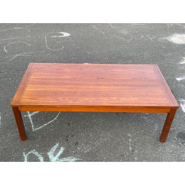 Vintage Teak Oversized Rectangular Scandinavian Coffee Table | Chairish