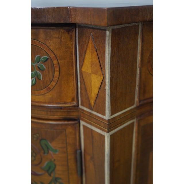 Wellington Hall Adams Paint Decorated Commode Server | Chairish