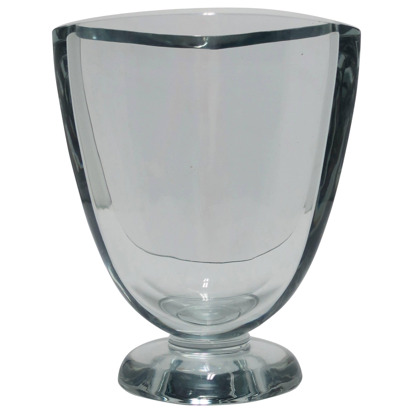 Scandinavian Modern Crystal Glass Vase From Sweden | Chairish