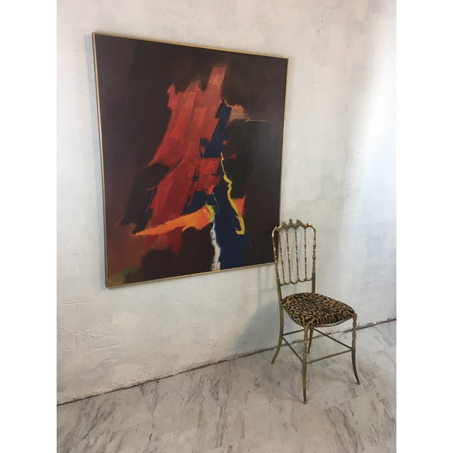 1980s Large Vintage Abstract, Signed | Chairish