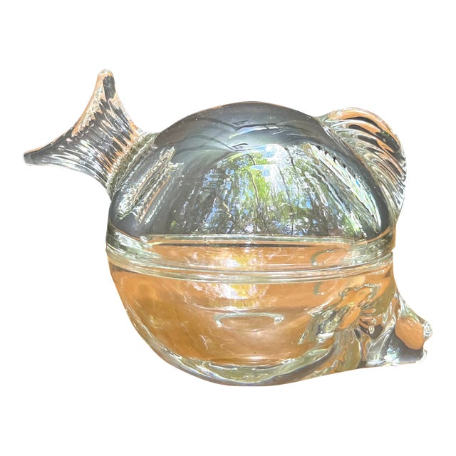 Round Glass Goldfish Box | Chairish