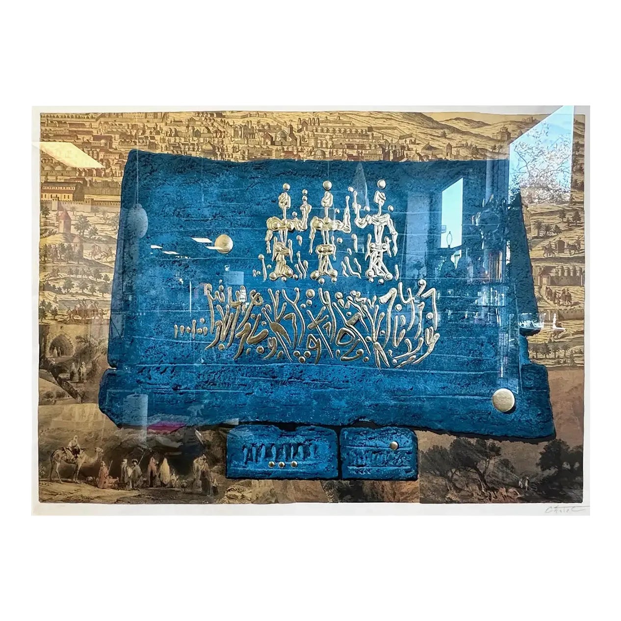 Moshe Castel, “Kings of Jerusalem”, Gold Embossed Serigraph, Signed ...