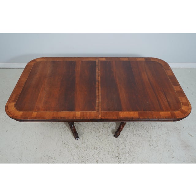 Large Continental Style Mahogany Dining Room Table | Chairish