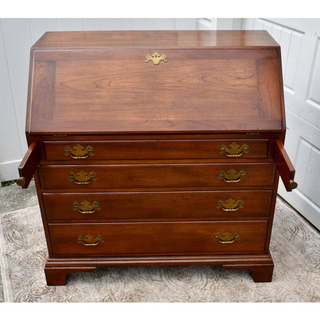 Vintage Top Quality Traditional Style Solid Cherry Slant Front Desk ...