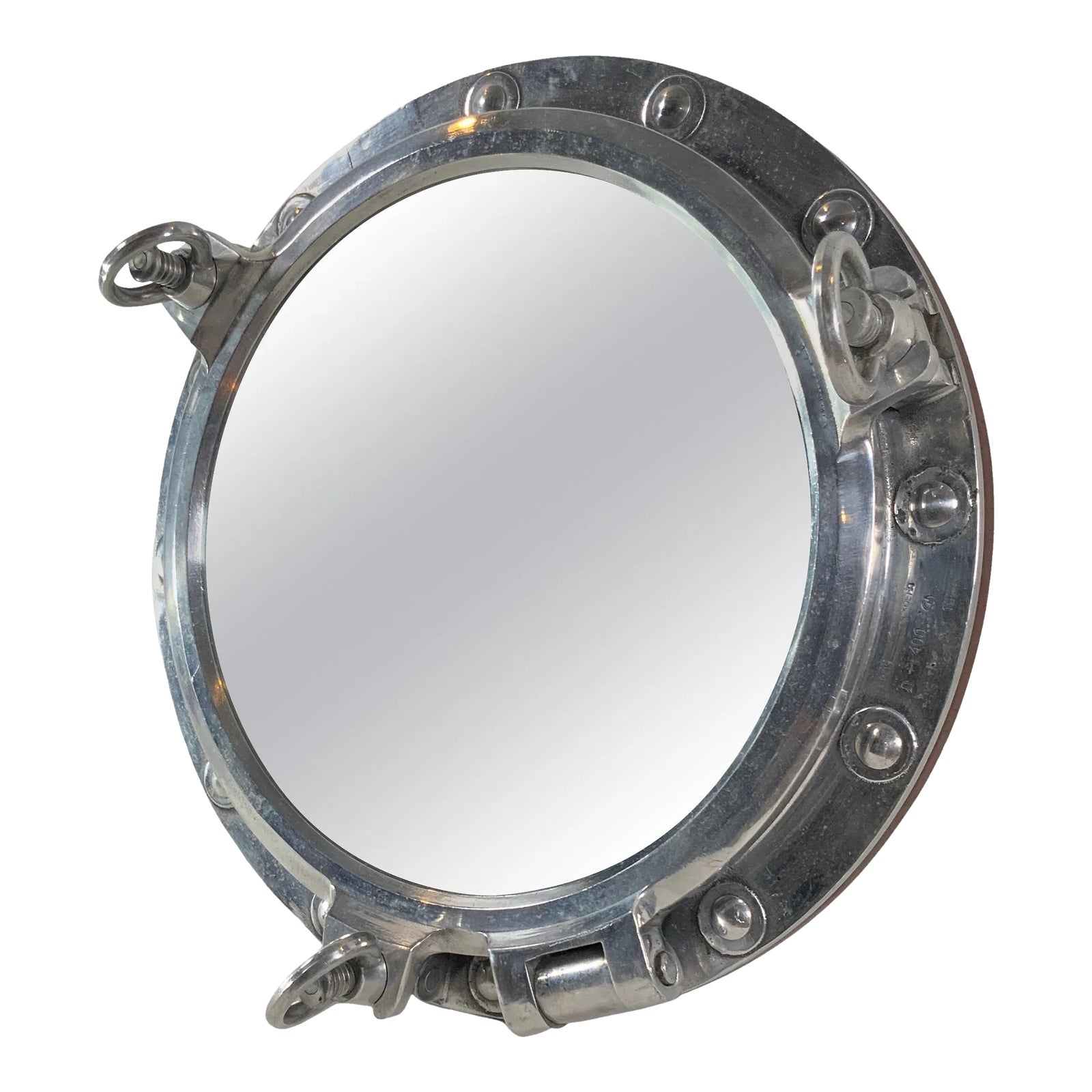 Aluminum Ship’s Porthole Mirror | Chairish