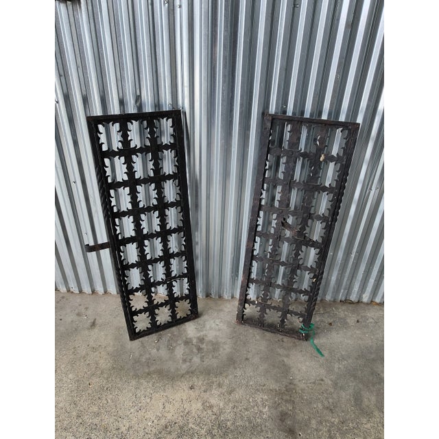19th Century Antique Wrought Iron Window Shutters | Chairish