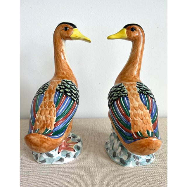 Large Vintage Mottahedeh Peking Ducks - a Pair | Chairish