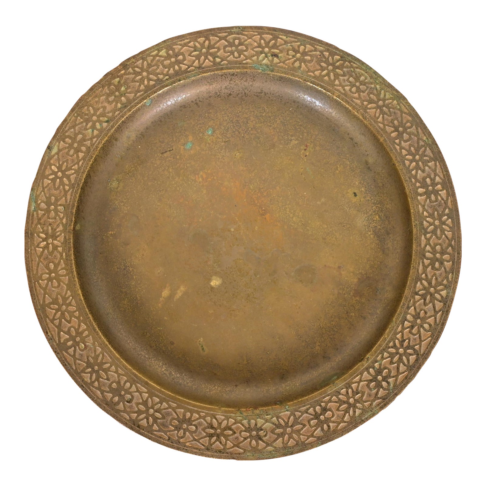 Tiffany Studios New York Bronze Doré Plate With Decorative Border ...