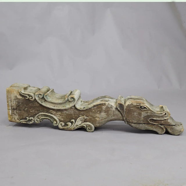 Dragon Head Wooden Beams, Set of 3 | Chairish