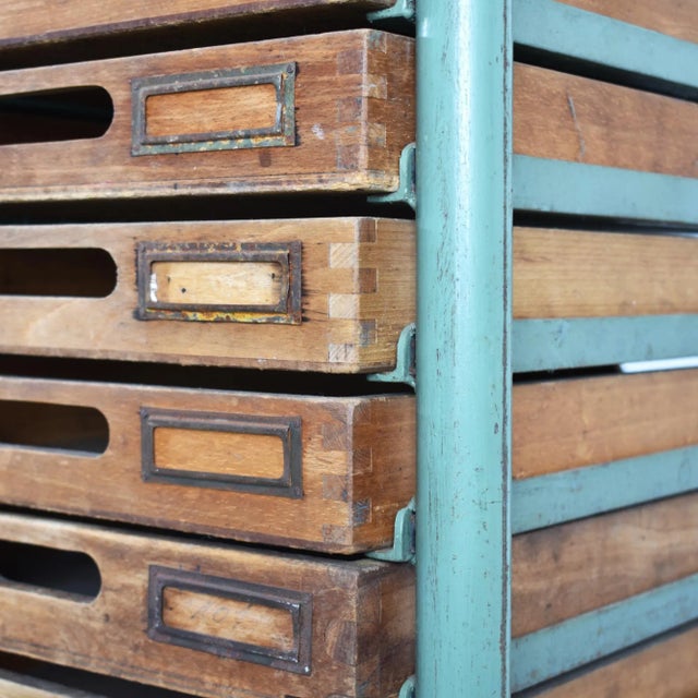 Vintage Industrial Haberdashery Storage Drawer Unit, 1940s | Chairish