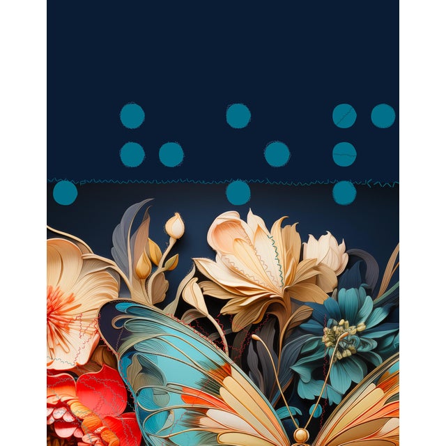 Scott Runkel "Butterfly Hope: Echoes of Serenity" Realist Blue, Orange ...