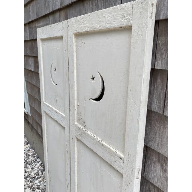 1920s Wood Crescent Moon and Star Cut-Out Shutters, Large - a Pair ...