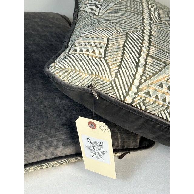 Fortuny "Mayan" Square Pillows - a Pair | Chairish