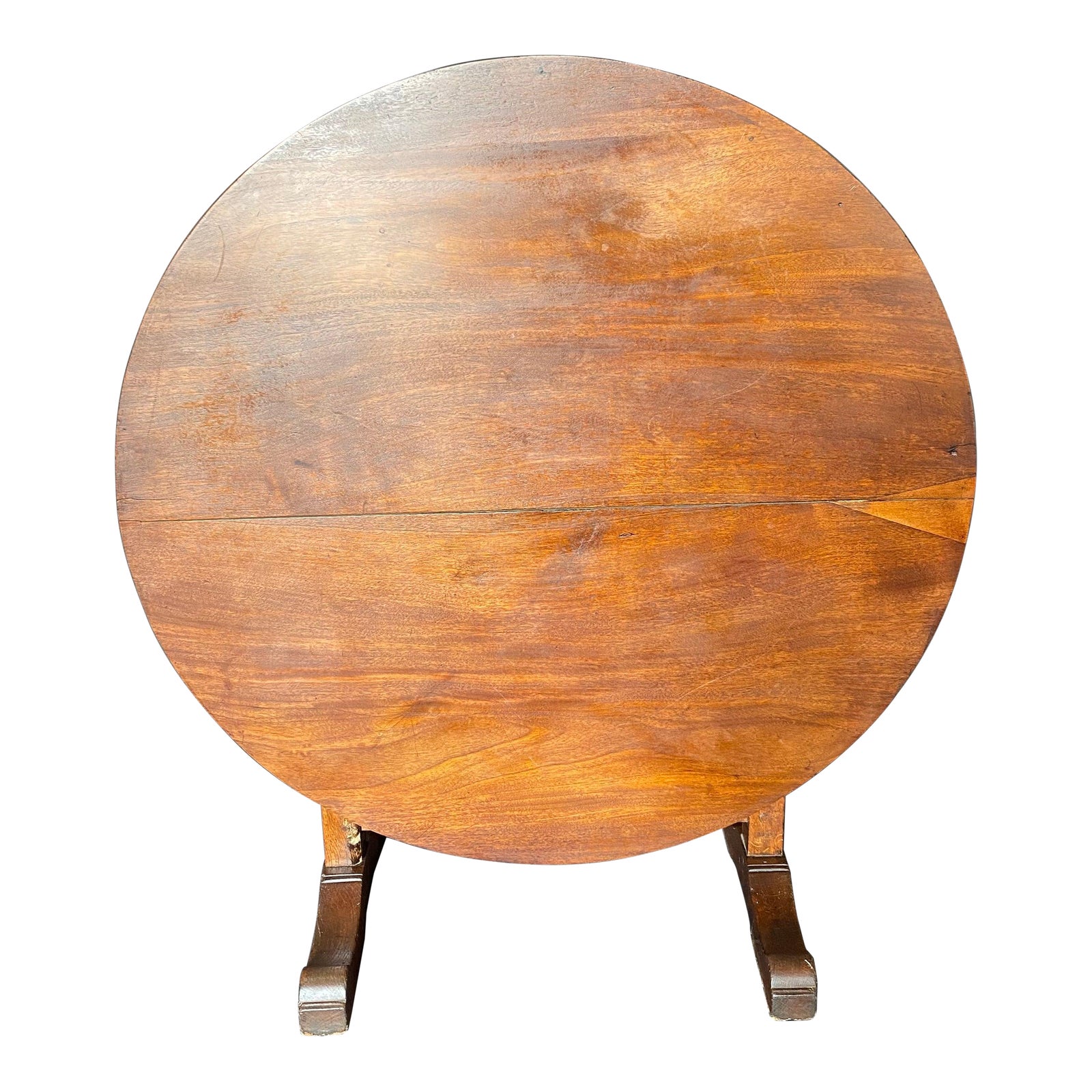 French Cherry 19th Century Vigneron or Tilt-Top Walnut 'Table De ...