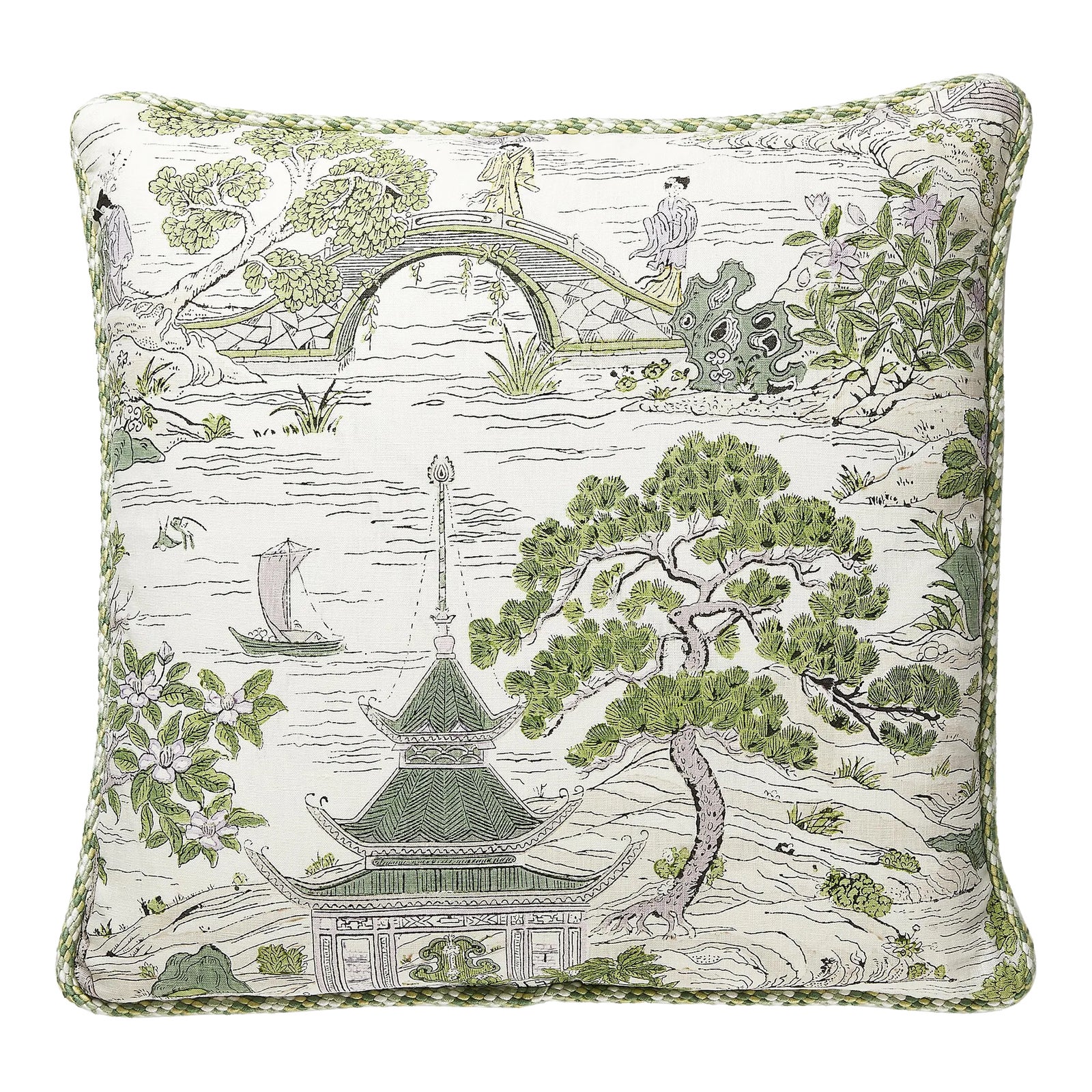 The House of Scalamandré Satomi Hand Block Print Pillow, Lavender ...