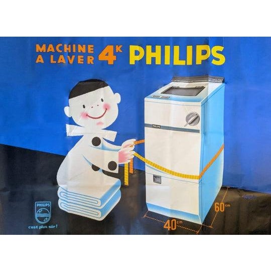 1960 Philips - Machine A Laver Poster | Chairish