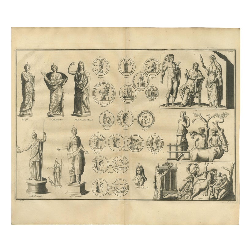 After Bernard de Montfaucon, Roman Goddesses, Allegorical Statues and ...