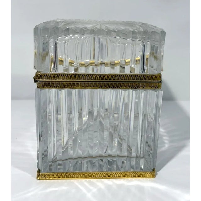 19th Century Baccarat Style Crystal Casket | Chairish