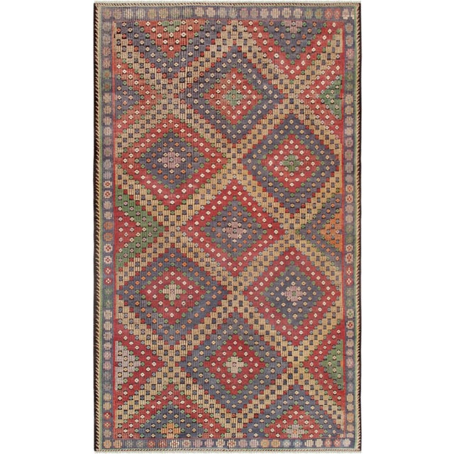 Modern Pasargad Turkish Kilim Wool Area Rug- 6' 0" X 10' 5" | Chairish