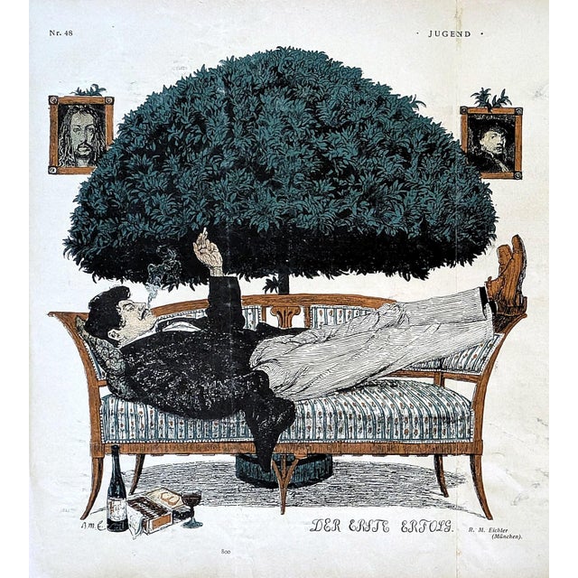 Jugend Magazine 1898 Reinhold Max Eichler "Der Erste Erfolg" (The First ...