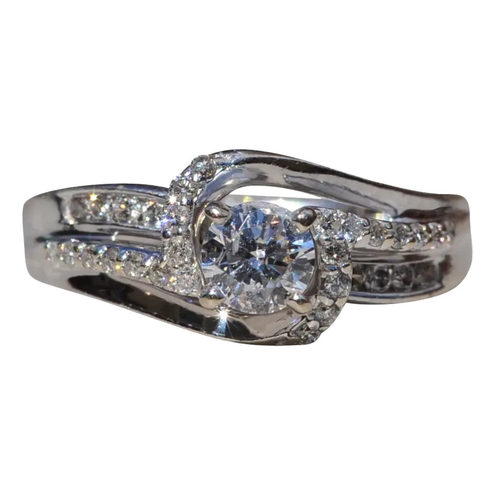 The Bullens: Ladies 14K White Gold Diamond Engagement Ring | Chairish